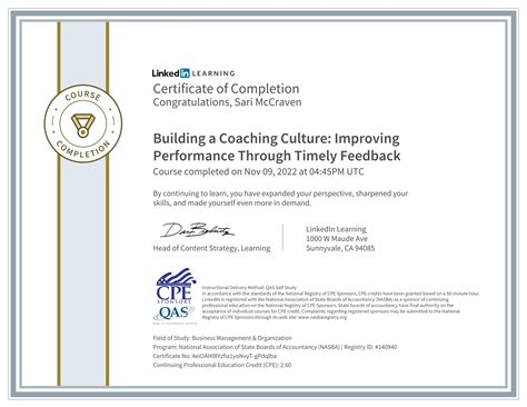 Sari Mccraven On Linkedin Certificate Of Completion