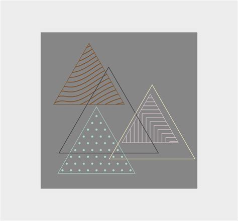 Abstract Background Triangle Various Shapes And Doodle Objects Trendy