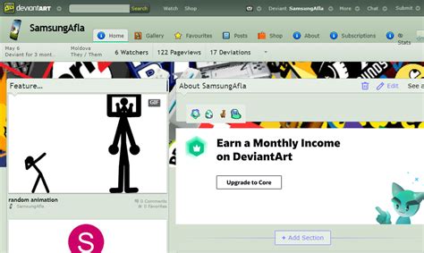 The Old Devientart Theme By Samsungafla On Deviantart