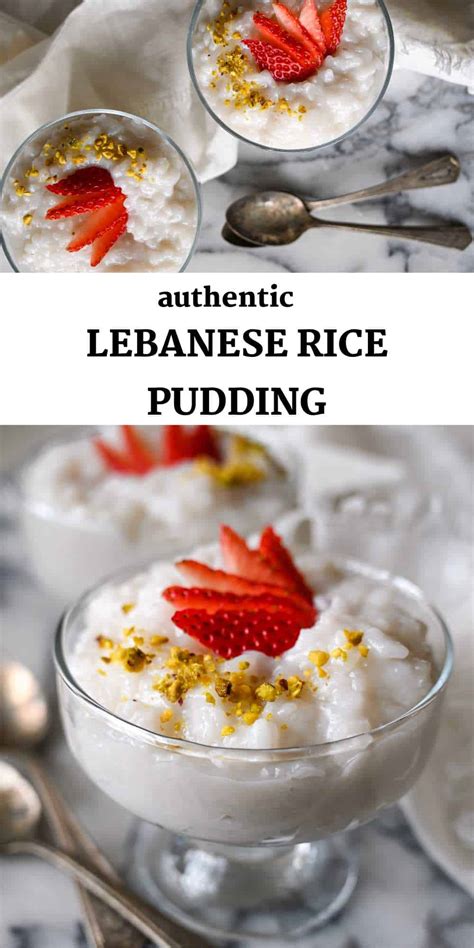 Lebanese Rice Pudding Riz Bi Haleeb