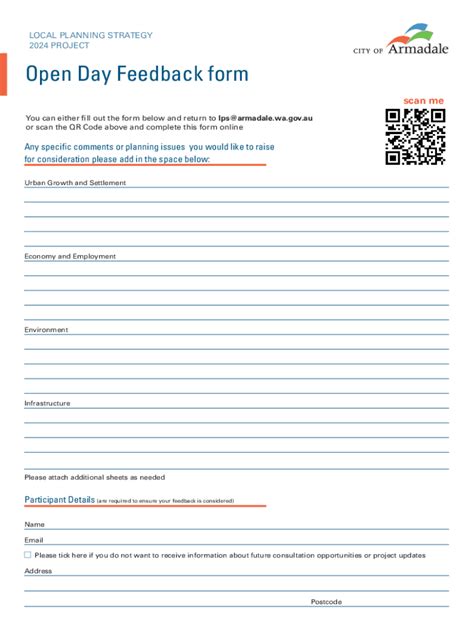 Fillable Online Open Day Feedback Form Fax Email Print Pdffiller