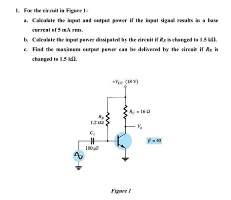 Solved For The Circuit In Figure A Calculate The Chegg Com