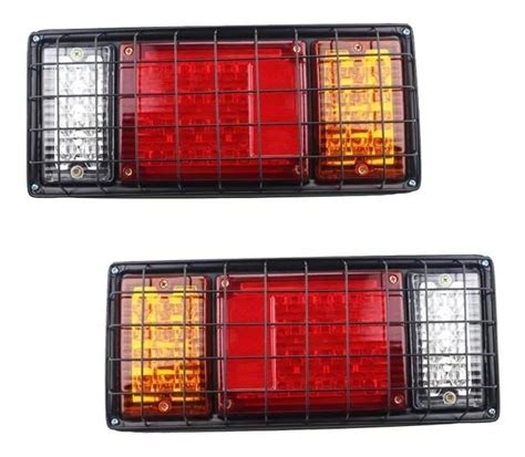 Faroles Foco Trasero Universal V Led Con Rejilla Tyt En Mercado Libre