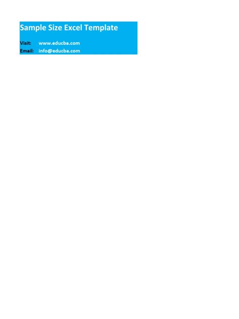 Sample Size Formula Excel Template Pdf Sample Size Determination