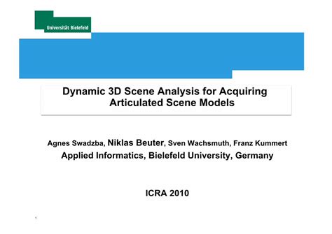 Pdf Dynamic 3d Scene Analysis For Acquiring Articulated Scene Models …aiweb Techfak Uni