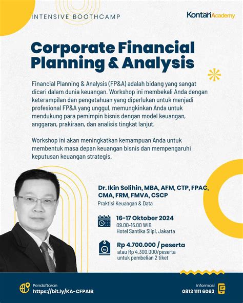 Intensive Boothcamp Corporate Financial Planning Analysis