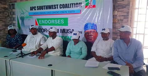 Apc Southwest Coalition Endorses Sen Sani Musa For Senate Presidency
