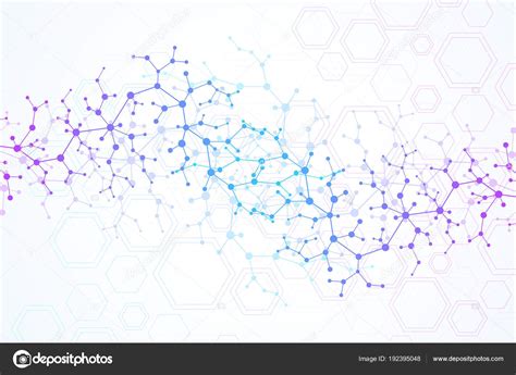 Scientific Molecule Background For Medicine Science Technology