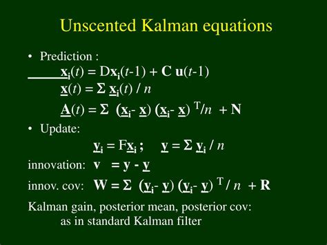 Ppt Unscented Kalman Filter Powerpoint Presentation Free Download