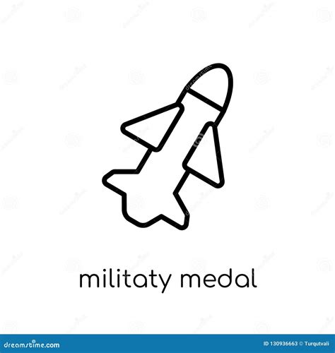 Linear Militaty Medal Icon From Army And War Outline Collection Thin Line Militaty Medal Vector