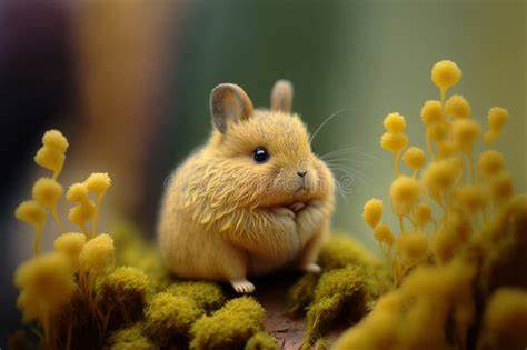 Smallest And Cutest Eastern Bunny In The World On A Forest Grass Patch