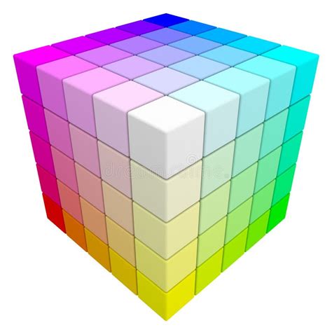 Rgb And Cmyk Color Cube Stock Illustration Illustration Of Concept
