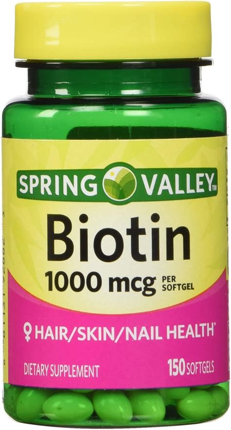 Amazon.com: Spring Valley - Biotin 1000 mcg, 150 Tablets : Health ...