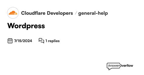 Wordpress Cloudflare Developers