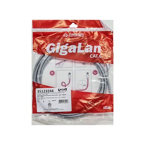 Patch Cord Cat6 2 5m Gigalan Furukawa Cinza Conexão sem limites