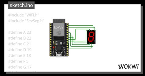 seven segment wokwi esp32 stm32 arduino simulator