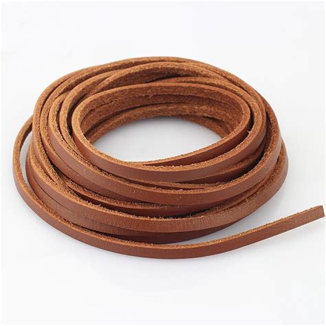 Lollibeads Tm Heavy Duty Strong 4 Mm Genuine Flat Leather Cord