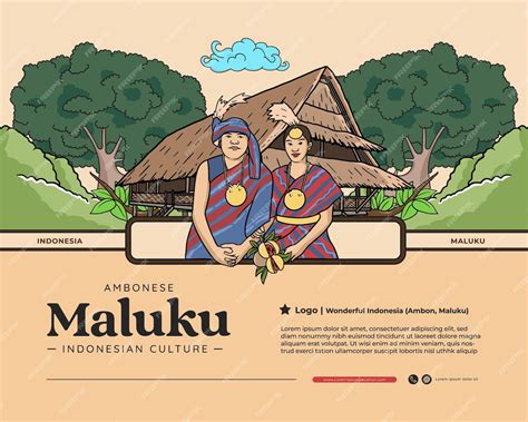 Premium Vector Maluku Wonderfull Indonesia Culture Handrawn