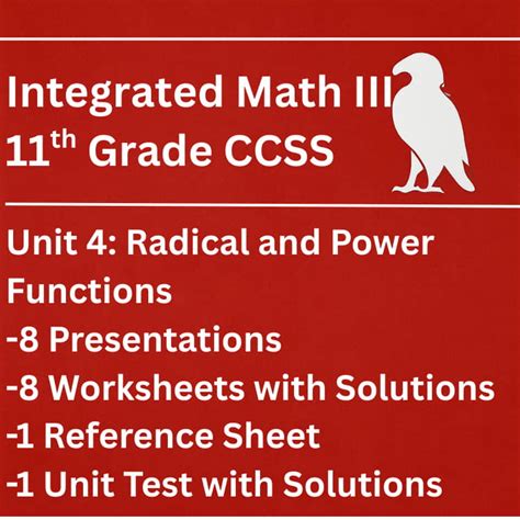 Integrated Math 3 Unit 4 Radical And Power Functions By Learn Math