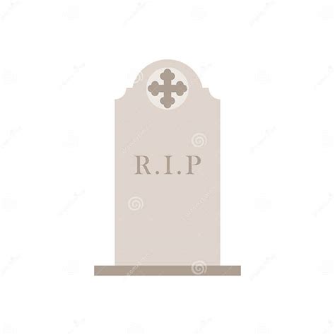 Ancient Headstone Flat Design Vector Illustration Vector Flat Style