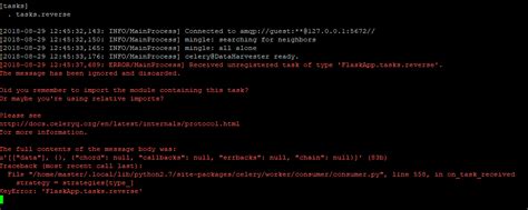 Python Error In Celery While Requesting Api Endpointflask App