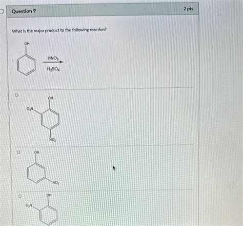 Solved What Is The Major Product To The Following Reaction