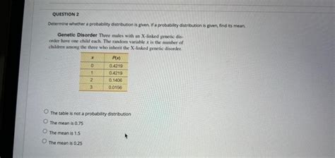 Solved Determine Whether A Probability Distribution Is Chegg