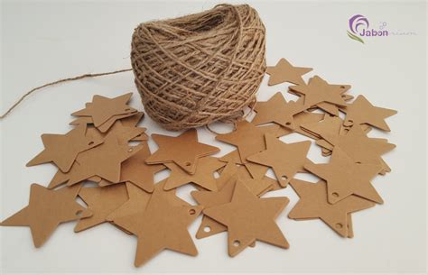 Etiquetas de papel Kraft con forma de Estrella Comprar Jabonarium Cosmética Natural
