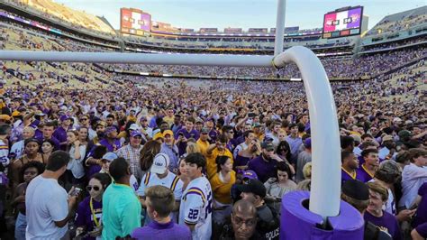 Sec Fines Lsu 100000 As Fans Storm The Field Following Win Over