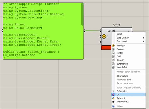 Rhino 8 How To Use Input Code In Grasshopper Script Component Scripting Mcneel Forum