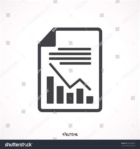 Report Text File Icon Document Chart Stock Vector Royalty Free