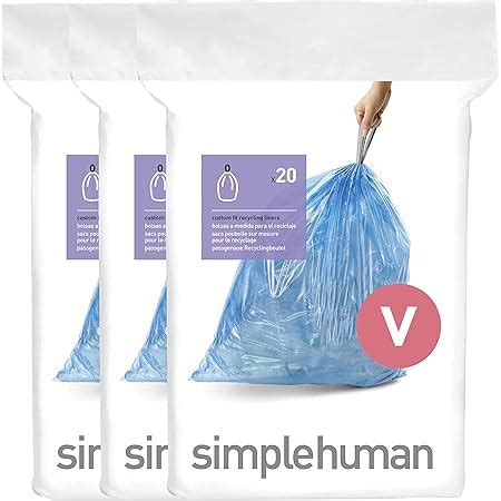 Amazon Simplehuman Code H Custom Fit Drawstring Trash Bags In
