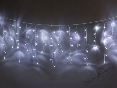 Электрогирлянда уличная "Сосульки" 100 белых LED огней, зеленый провод ...