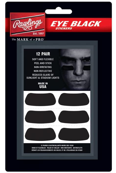 Rawlings Eye Black Stickers Eb12 P Bagger Sports