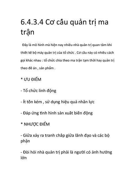 Huhuhuhuhu qth 6 4 3 C ơ cấấu qu n tr maả ị tr nậ Đấy là mô hình mà