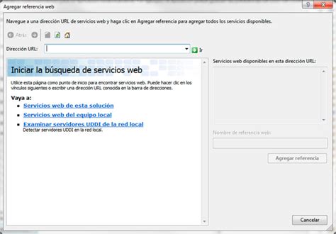 Añadir referencia servicio web en biblioteca de clases NET