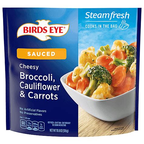 Birds Eye Broccoli Cauliflower And Carrots Cheesy Sauced 108 Oz