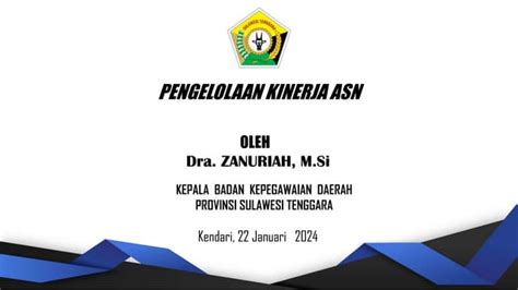 Materi 01 Ka Bkd Dra Pengelolaan Kinerja Asn Permenpan 6 2022pptx