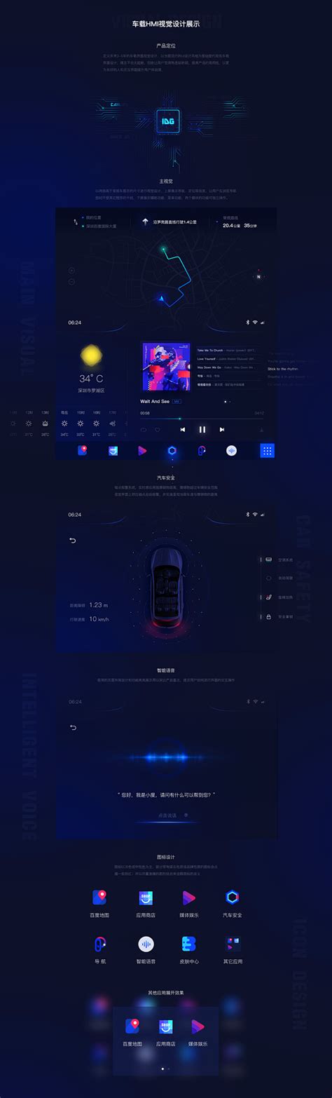 车载hmi概念设计ui软件界面soar Wing 原创作品