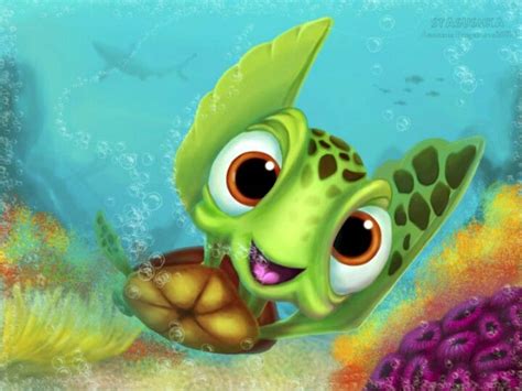 SQUIRT THE TURTLE FROM FINDING NEMO Disney Drawings Christmas Drawing Cartoon Wallpaper
