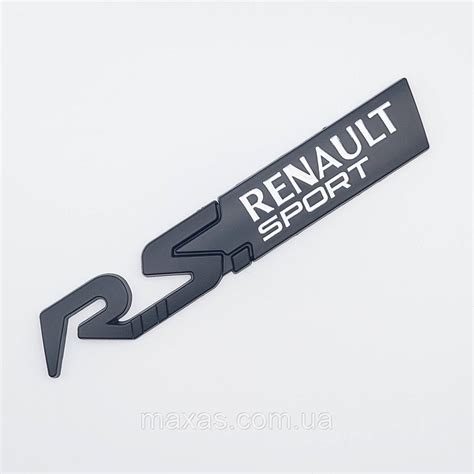 Купити Емблема Renault Sport на кришку багажника чорний білий