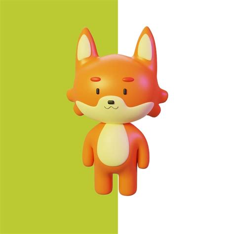 Premium Psd 3d Modeling Character Fox