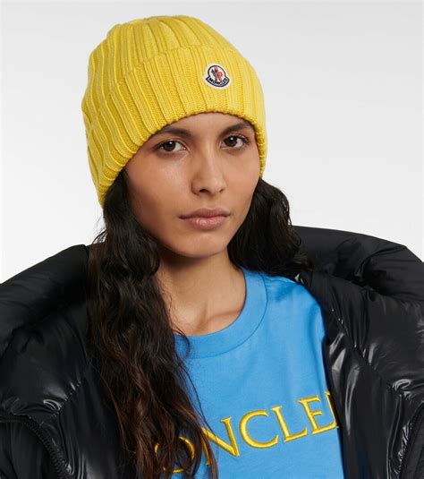 Moncler Ribbed Knit Wool Beanie Moncler