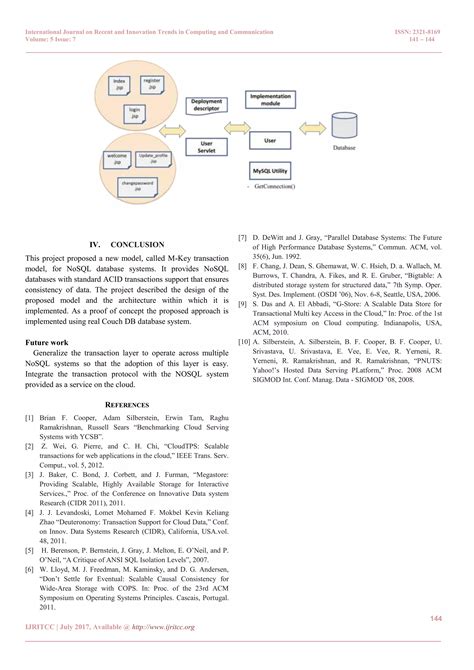 Secure Transaction Model for NoSQL Database Systems: Review | PDF | Databases | Computer ...