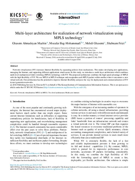 pdf multi layer architecture for realization of network