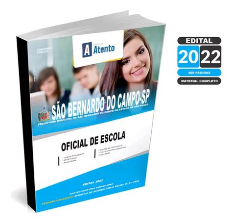 Apostila Prefeitura de São Bernardo do Campo SP Oficial de Escola de