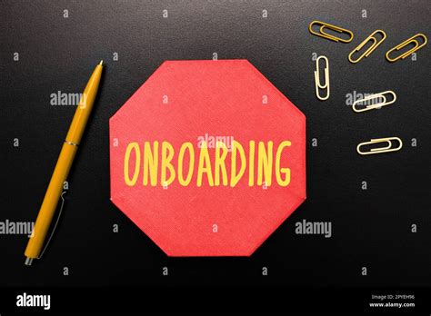 Handwriting Text Onboarding Internet Concept Action Process Of Integrating A New Employee Into