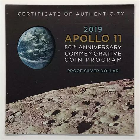 P Apollo Th Anniversary Proof Silver Dollar W US Mint OGP Box COA Old Pueblo Coin