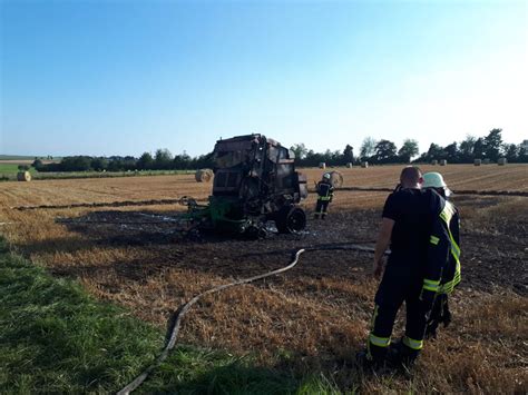 Brand Einer Landwirtschaftlichen Maschine