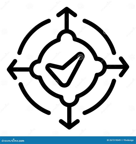 Change Key Point Icon Outline Vector Main Conclusion Stock Vector